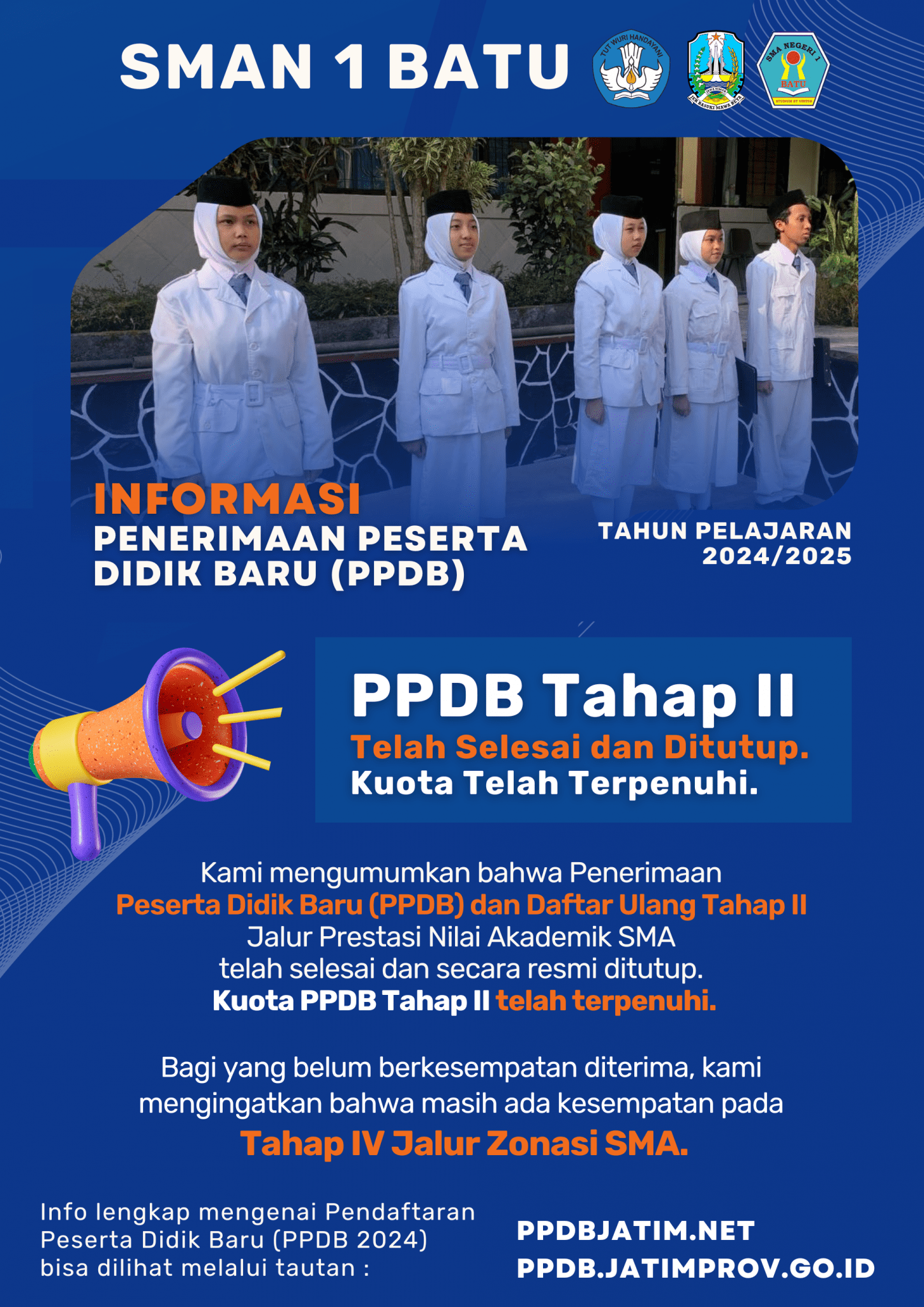 Informasi Penerimaan Peserta Didik Baru (PPDB) SMAN 1 Batu Tahun Pelajaran 2024/2025 – SMA ...