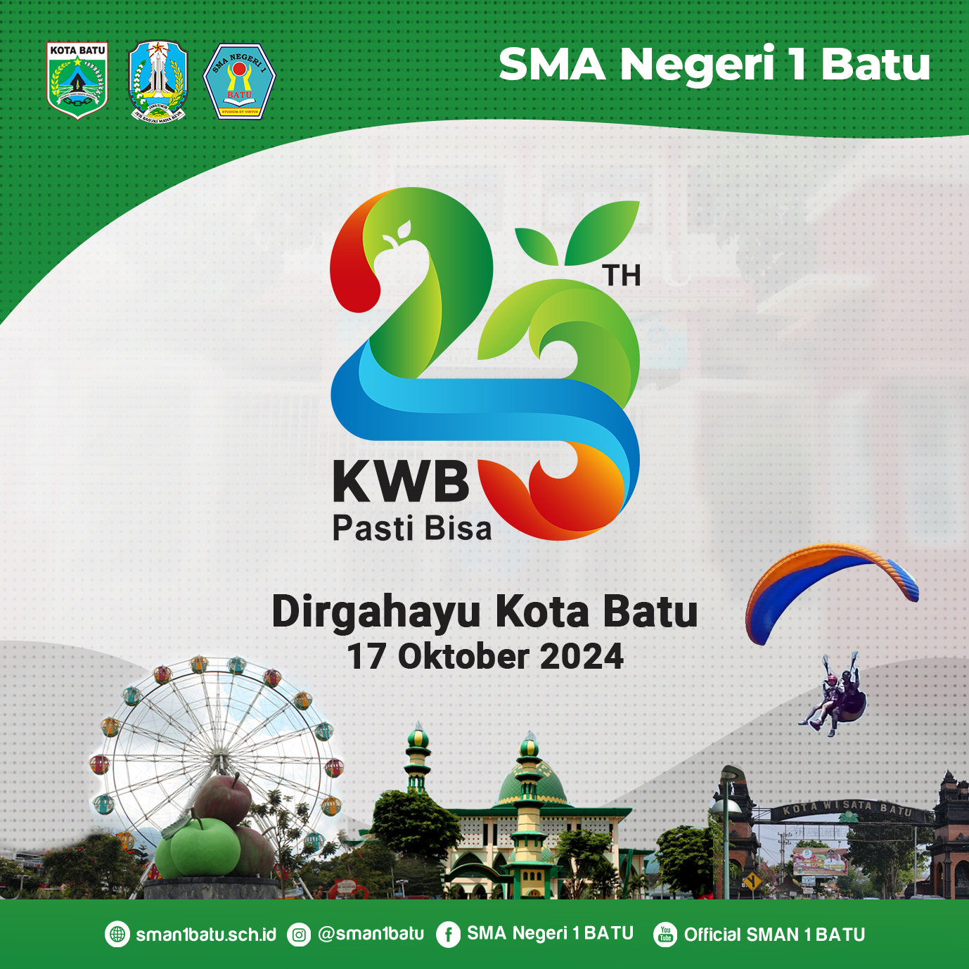 Dirgahayu Kota Batu ke 23 Tahun 17 Oktober 2024 “Kota Wisata Batu Pasti ...